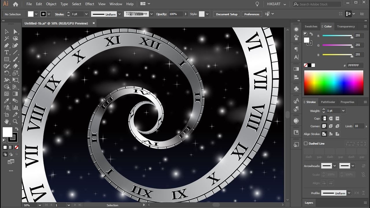 How to Create a Spiral Clock in Adobe Illustrator - YouTube