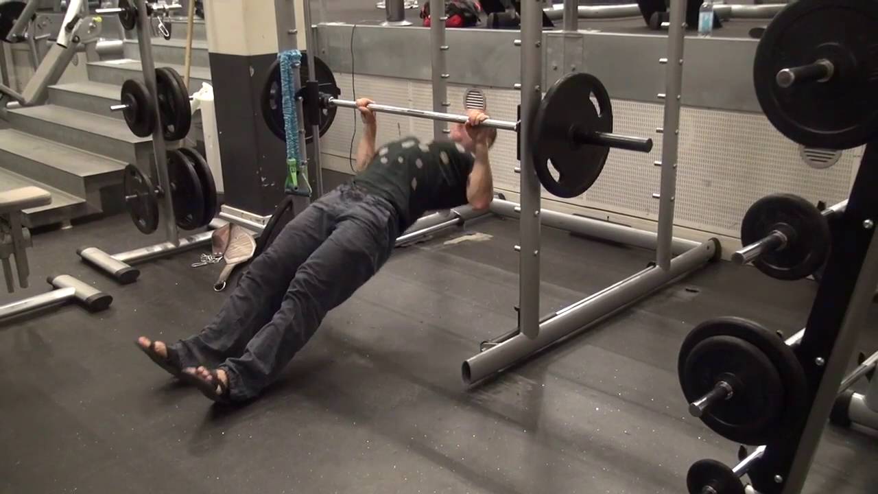 Supine row variations - YouTube