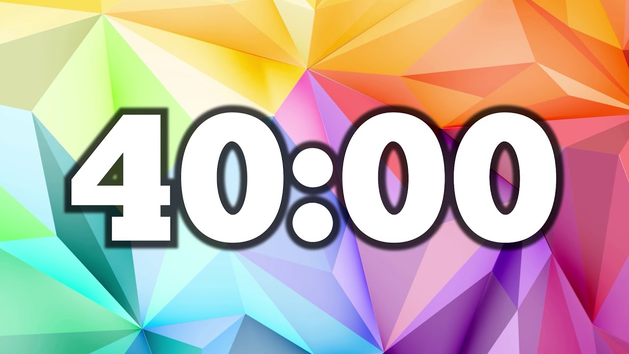 Countdown Timer For 40 Minutes - YouTube