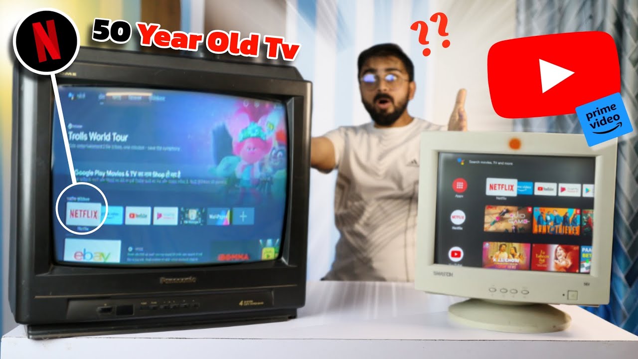 Watching *YouTube* in 50 Years Old TV 😱 !! Covert any tv or Display ...