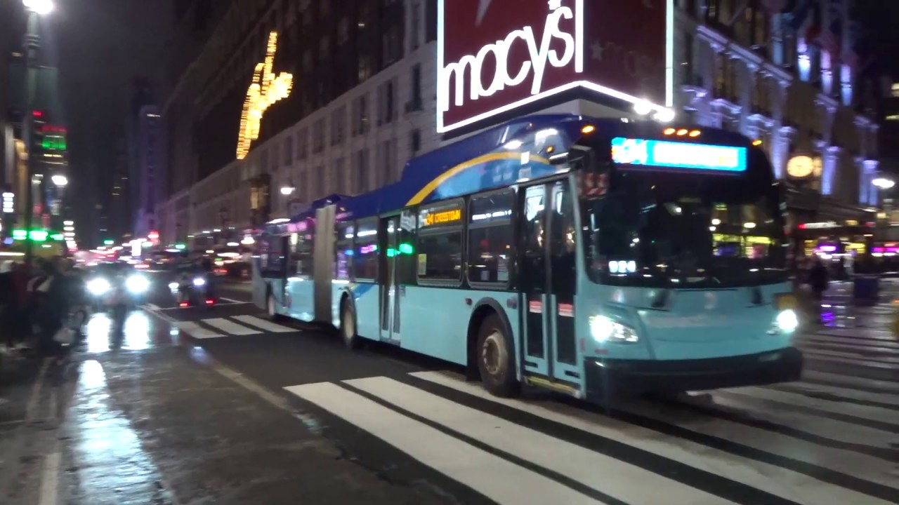 NYC Bus: East Side bound XD60 6111 M34 SBS at 6 Av/34 St - YouTube