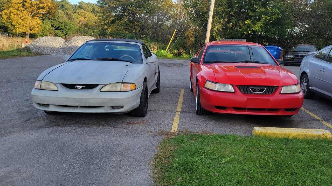 shitbox mustang v6 3.8 petit drift a la fin du video - YouTube