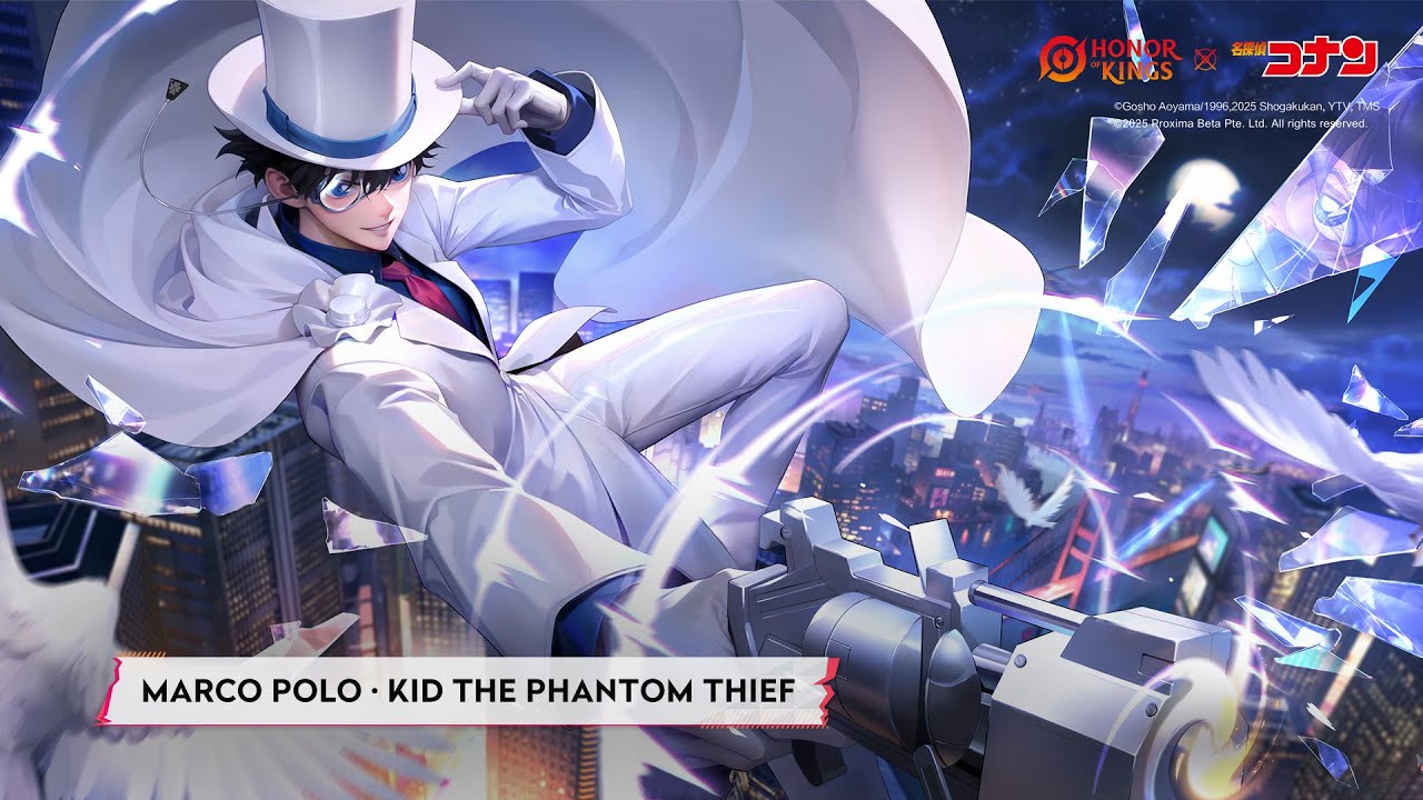 Skin Showcase - Marco Polo | Kid the Phantom Thief | Honor of Kings x Detective Conan | HOK ...
