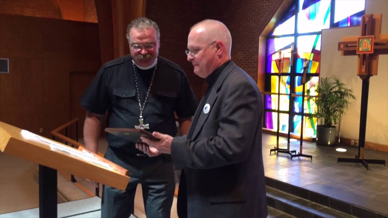 LCMS president Matt Harrison receives the 4th annual Norman Nagel award ...