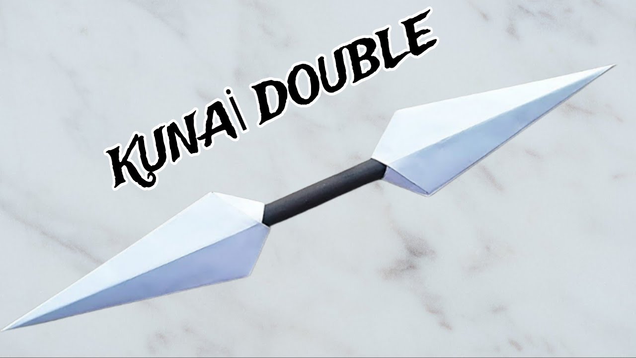 how to make a double kunai from paper, paper kunai knife tutorial - YouTube