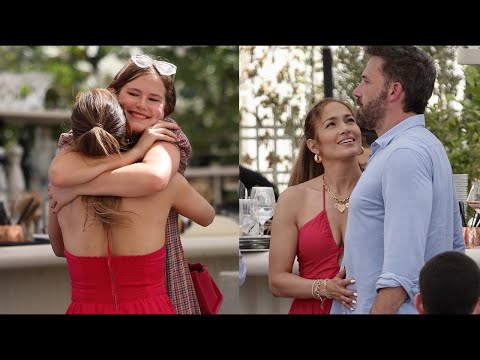 Jennifer Lopez & Violet Affleck Hug As Ben Affleck Joins Them