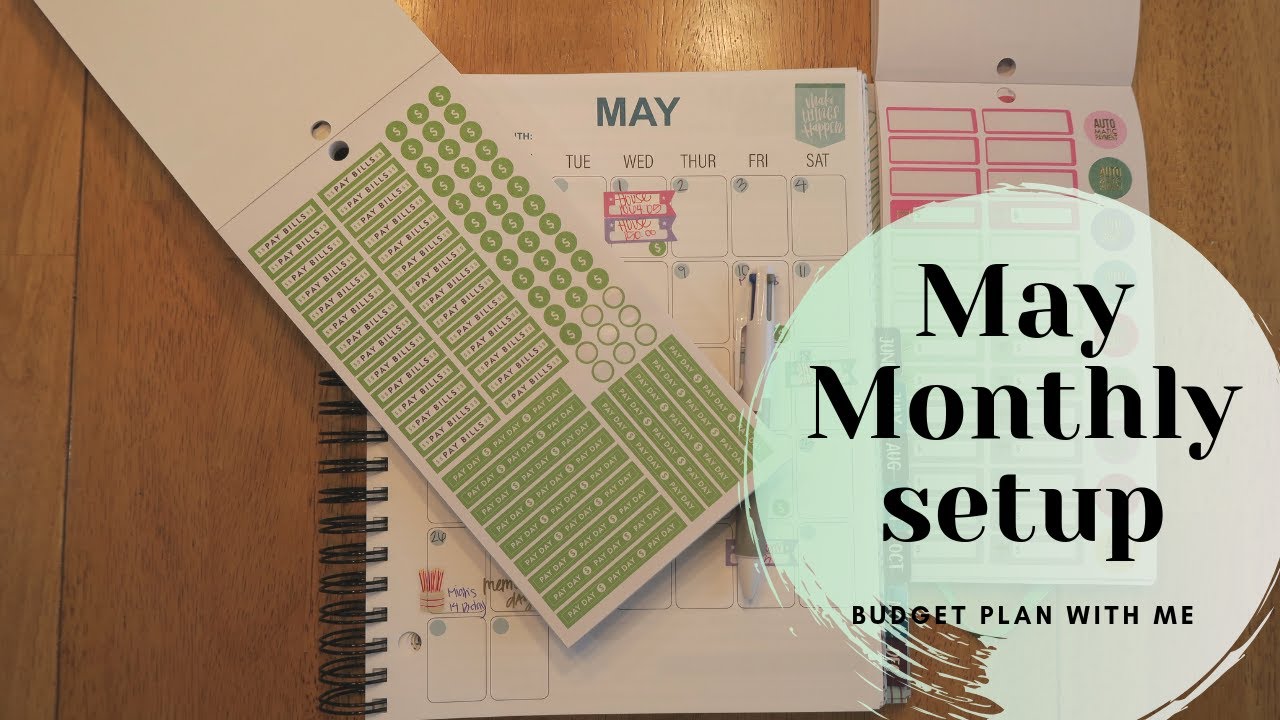 May Monthly Setup | Budget Plan With Me | Budget WorkBook - YouTube