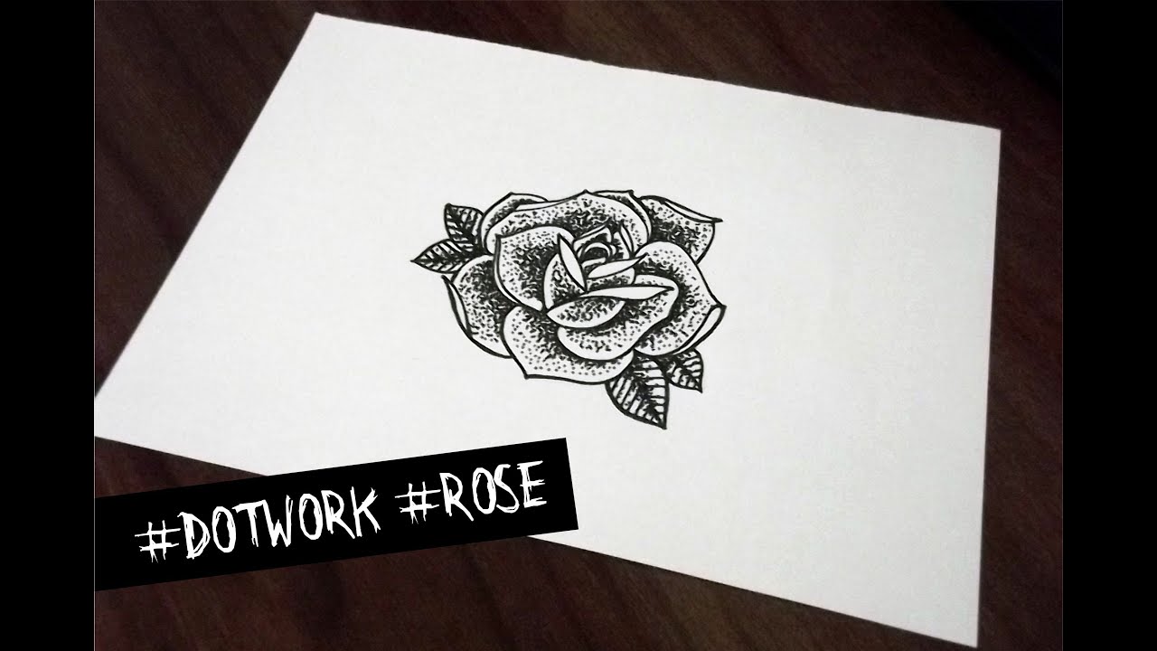 Dotwork - Rose - YouTube