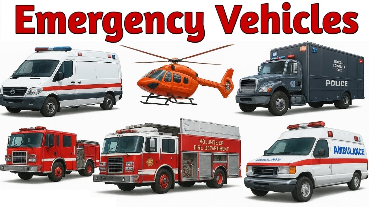 Emergency Vehicles Name in Hindi and English | 20 Emergency Vehicles ...