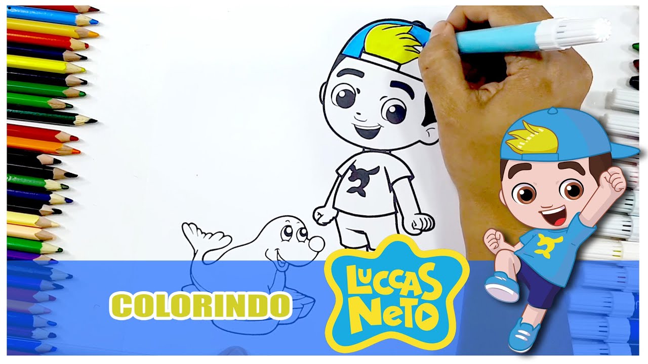 COMO PINTAR O DESENHO DO LUCCAS NETO / PINTANDO LUCCAS NETO - YouTube