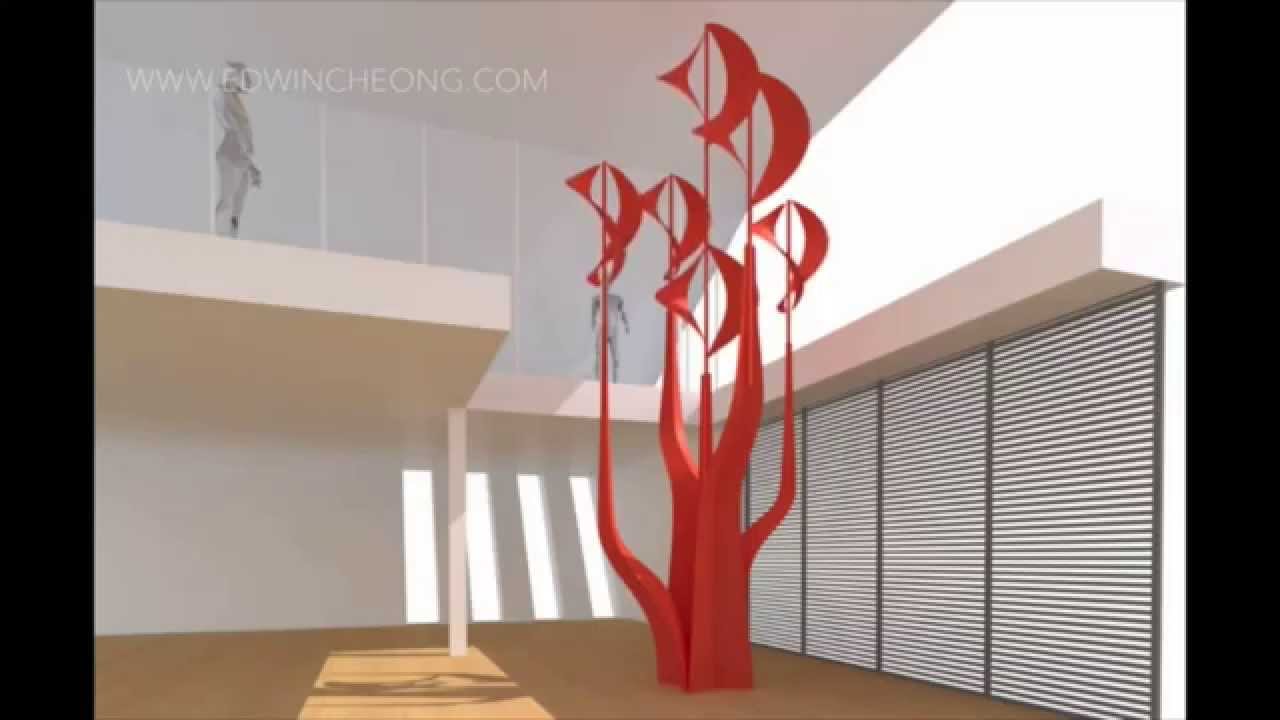 "LIFE" wind kinetic art sculpture for Forbes Client by Edwin Cheong ...