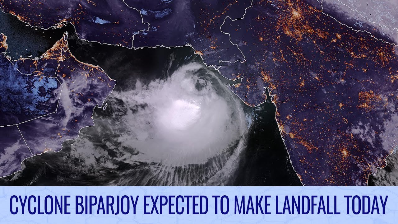Cyclone Biparjoy expected to make landfall today - June 15, 2023 - YouTube