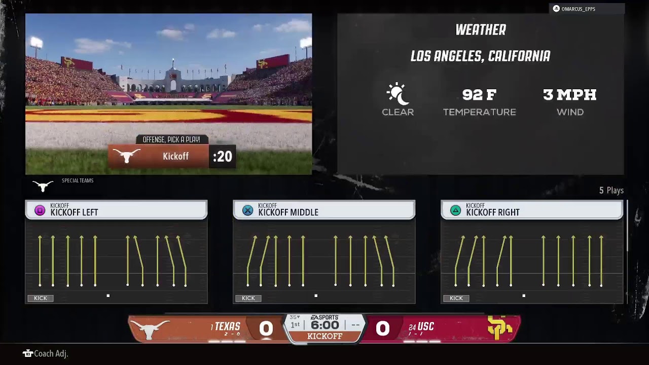 Yr 7 week 24user Dynasty CFP Texas Vs USC - YouTube