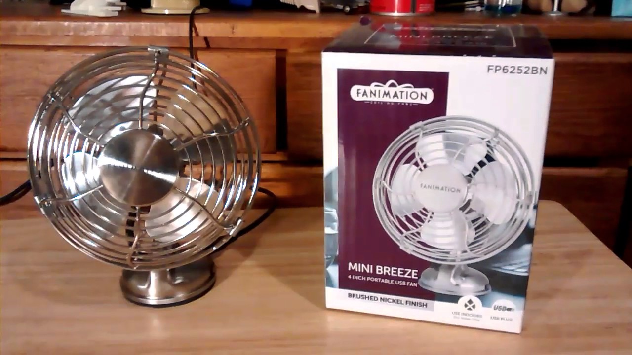 Fanimation Mini Breeze USB fan - YouTube