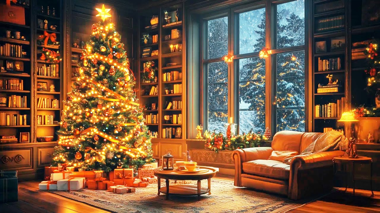 Best Relaxing Fireplace Instrumental Cristmas Music 🎄 Cozy Fireplace ...