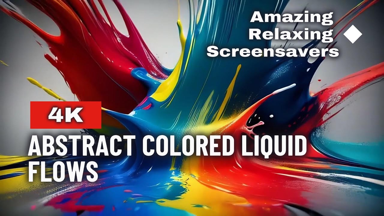 Mesmerizing Dance of Abstract Colored Liquid 4K, Relaxing Background ...