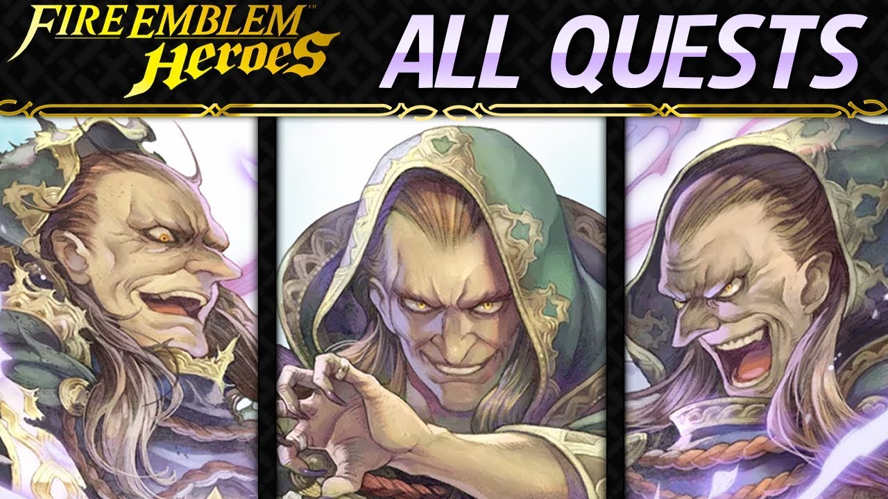 Fire Emblem Heroes - Grand Hero Battle: Gharnef ALL QUESTS F2P No SI ...