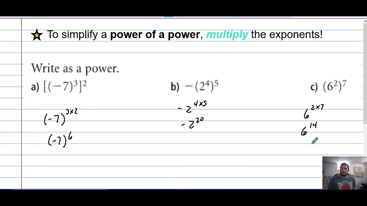 5 Exponent Laws II - YouTube