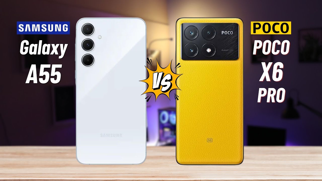Samsung A55 vs Poco X6 Pro - YouTube