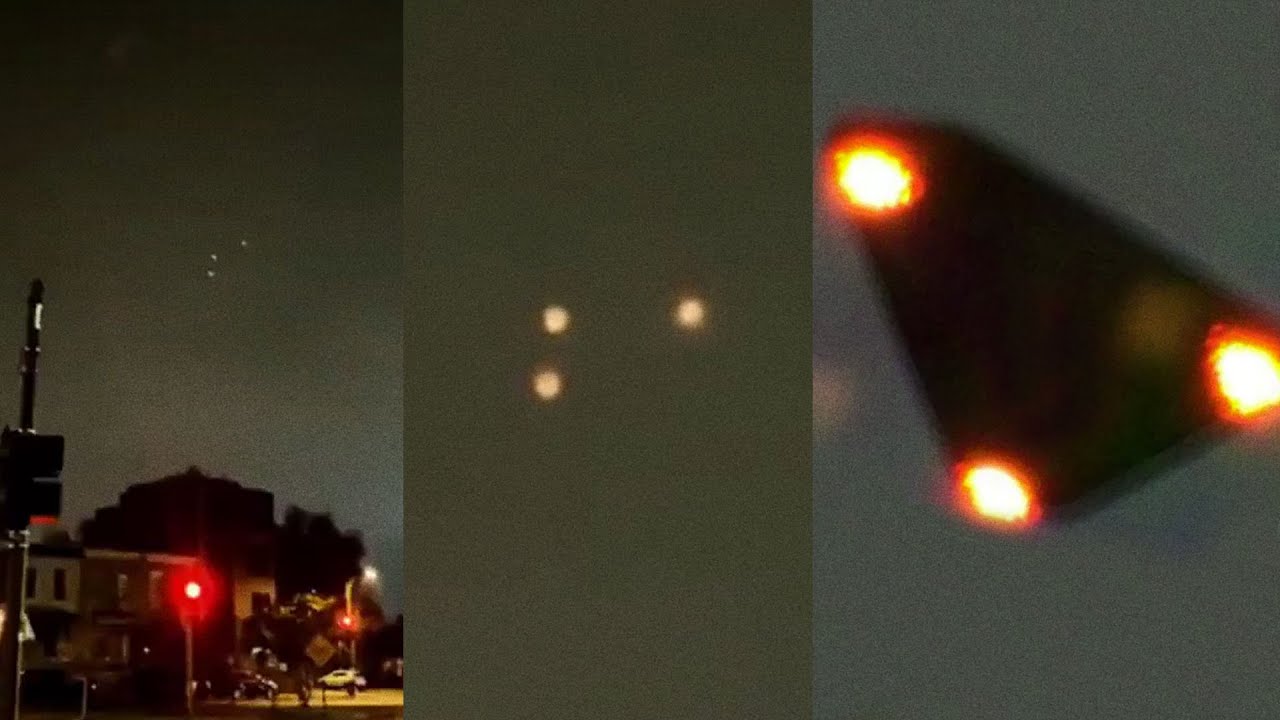 Strange Lights in Triangular formation or Triangle UFO Washington DC ...