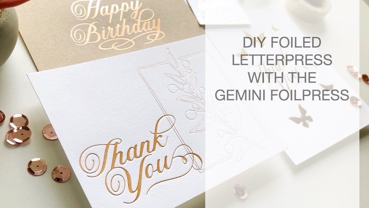DIY FOIL LETTERPRESS - GEMINI FOILPRESS - YouTube