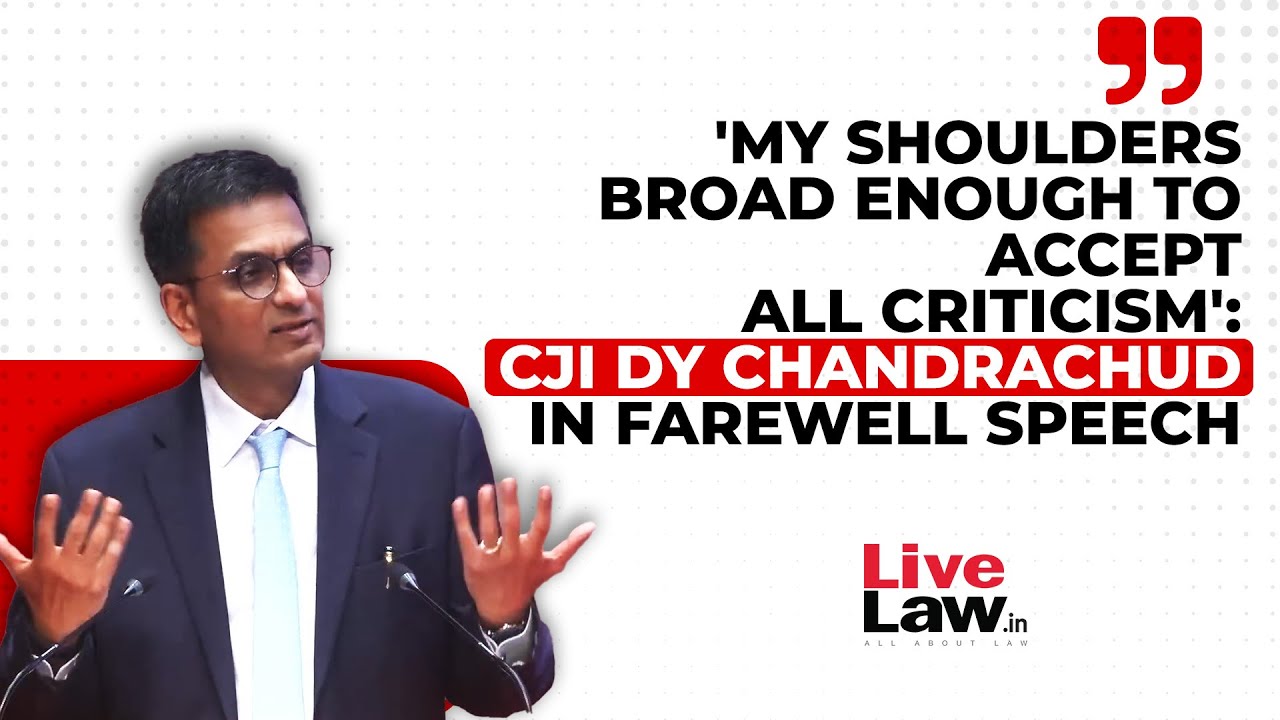 'My Shoulders Broad Enough To Accept All Criticism': CJI DY Chandrachud ...