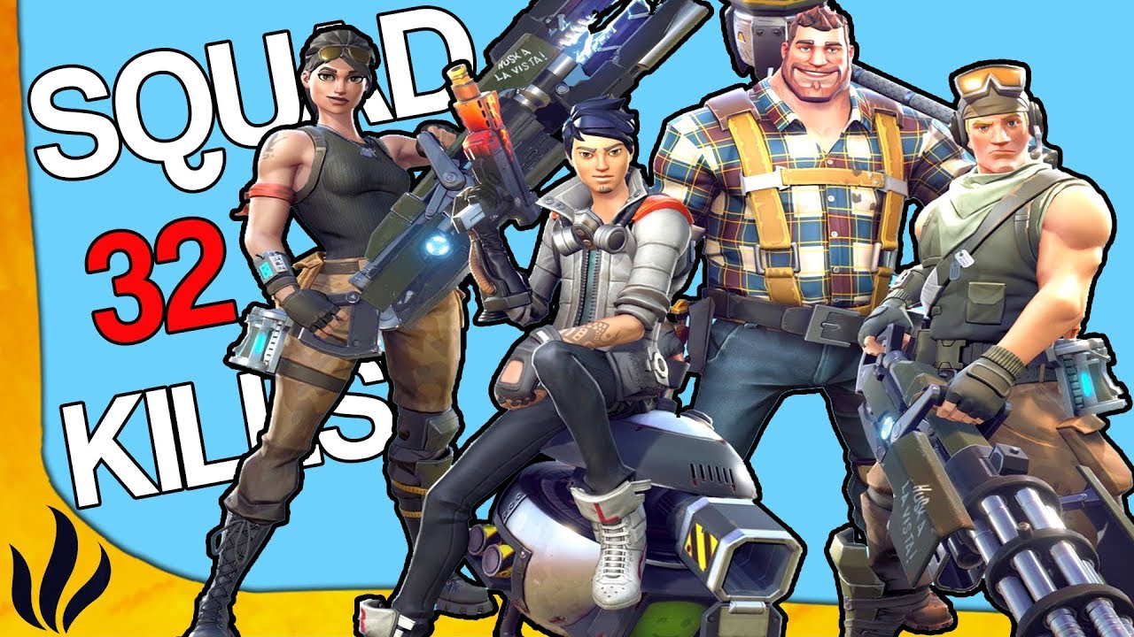 UNE SQUAD À 32 KILLS ! (Fortnite: Battle Royale) - YouTube