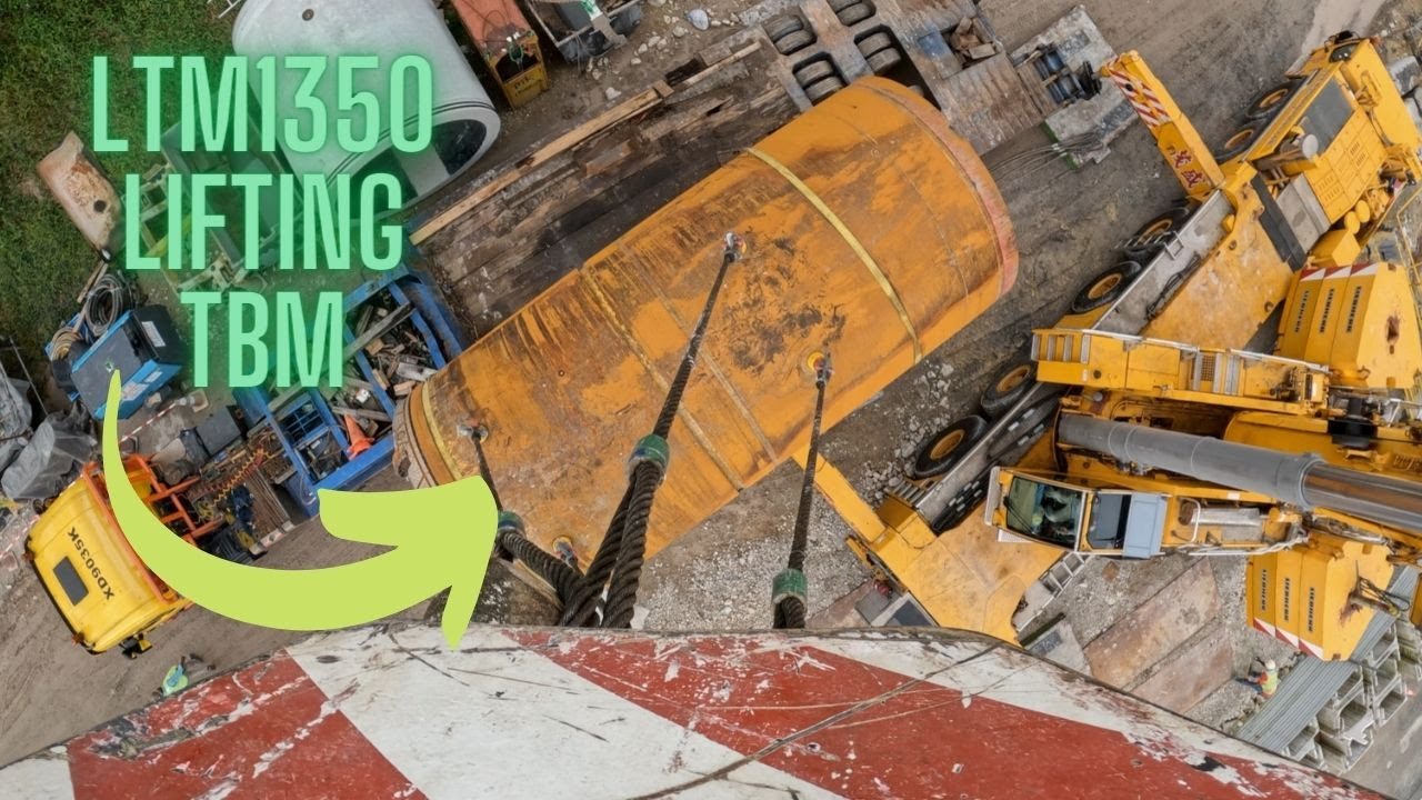 Moh Seng Cranes | Liebherr LTM1350 - 6.1 Lifting TBM | New GoPro Angle ...