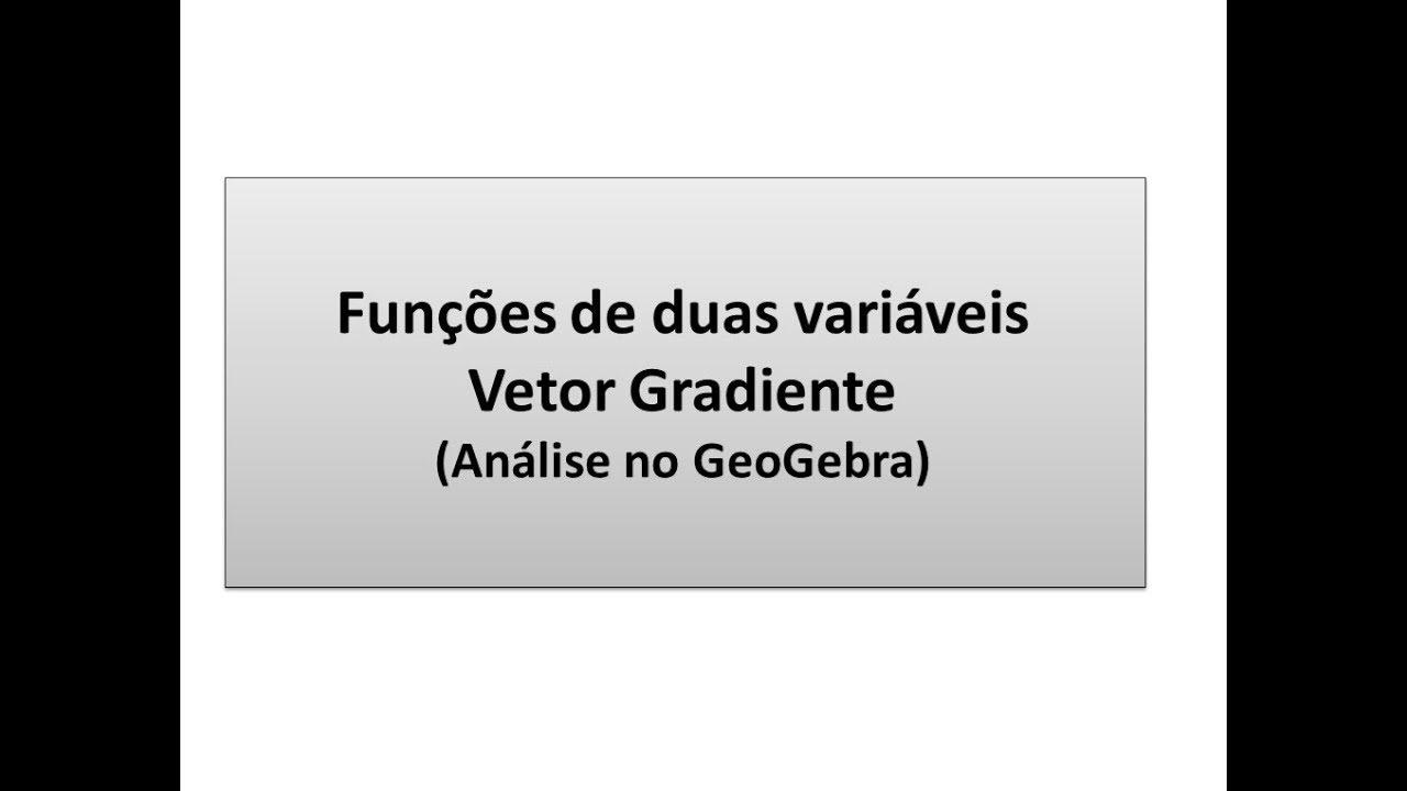 Vetor Gradiente: Análise no GeoGebra - YouTube