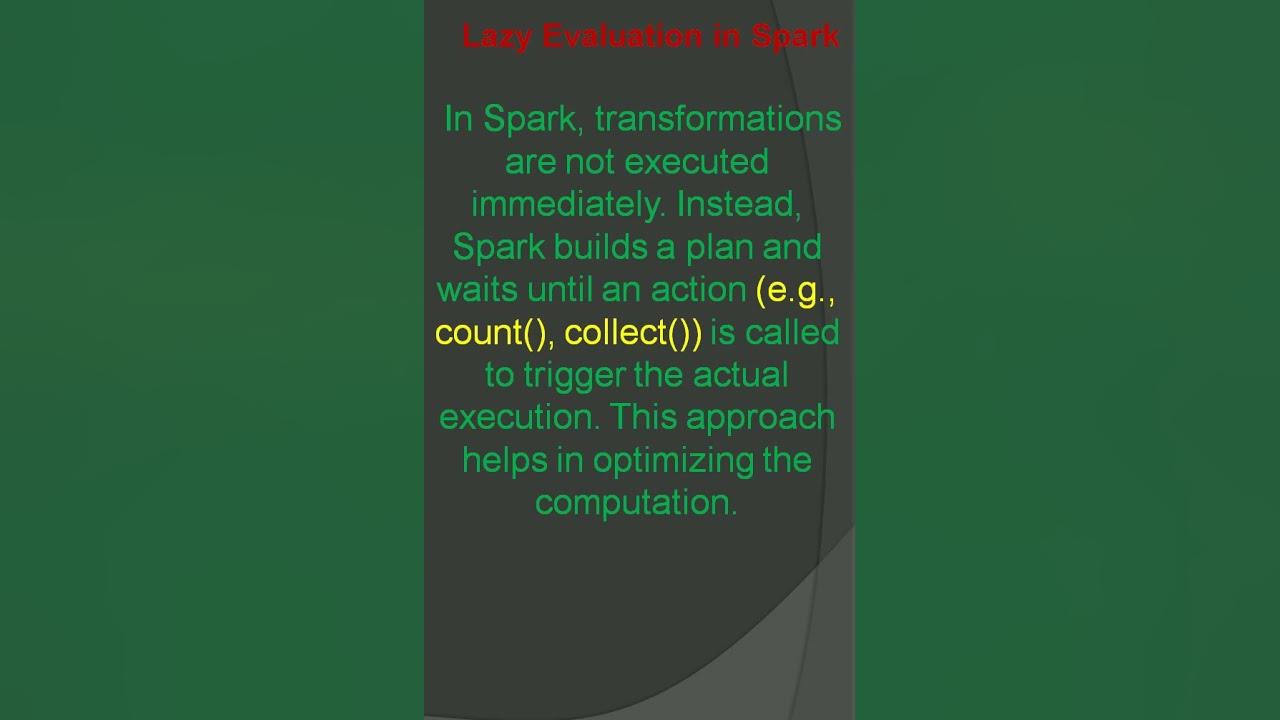 Spark/PySpark Interview Question - What is Lazy Evaluation in Spark ...