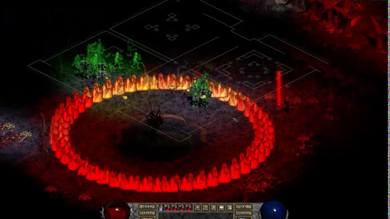 디아블로1 HD 체르노보그(Tchernobog) 네크로맨서 디아사냥 - YouTube