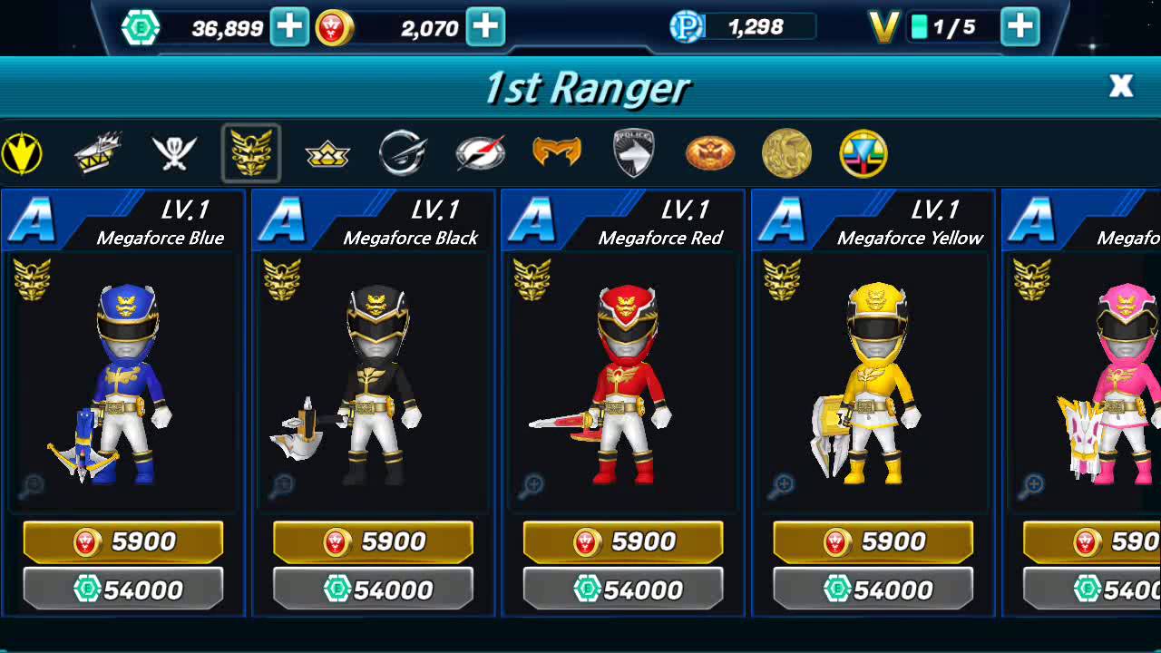 Power Rangers Dash Line Up Collections - YouTube