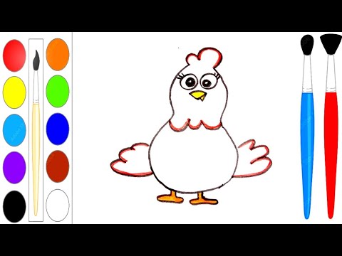 How To Draw A Cute Cock Drawing | Easy Cock Drawing For Kids And ...