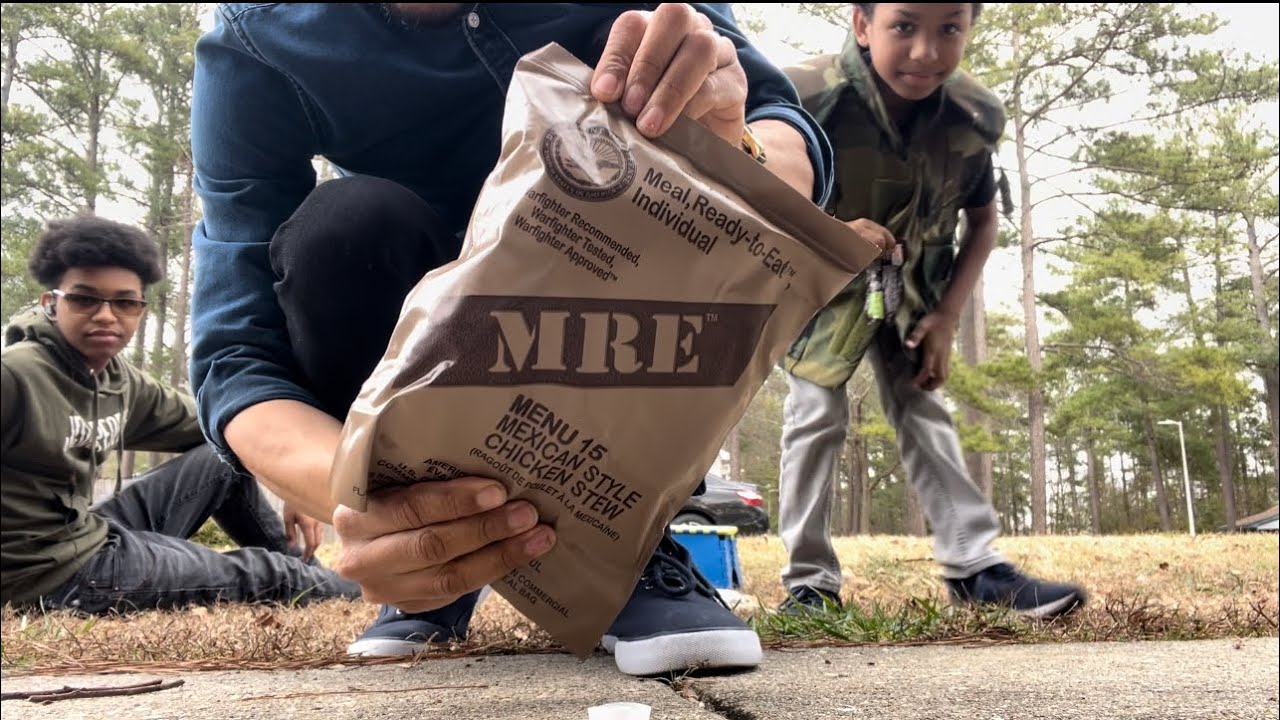 Kids try an MRE for the first time - YouTube