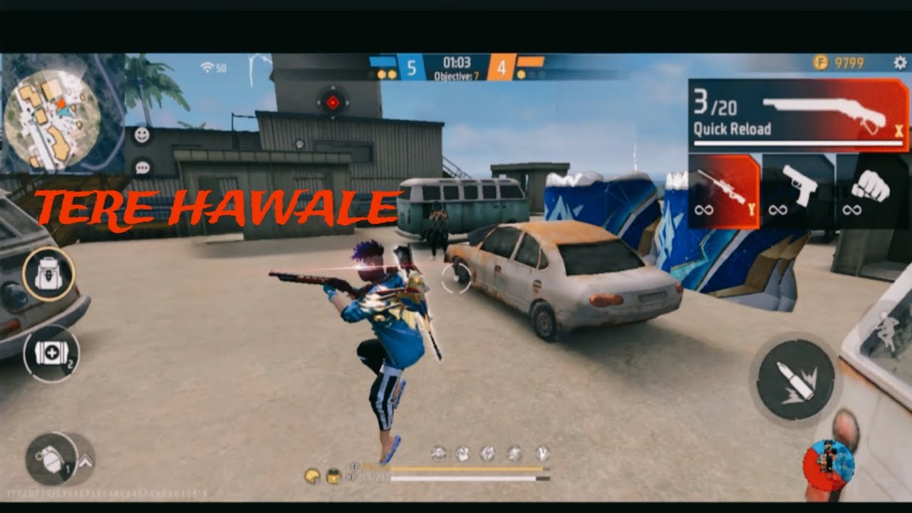 TERE HAWALE (FREE FIRE EDIT)🗿🗿 - YouTube
