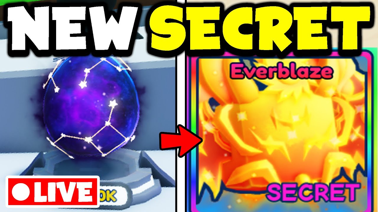 🔴LIVE - Hatching NEW SECERT EVERBLAZE in Bubble Gum Simulator Infinity ...