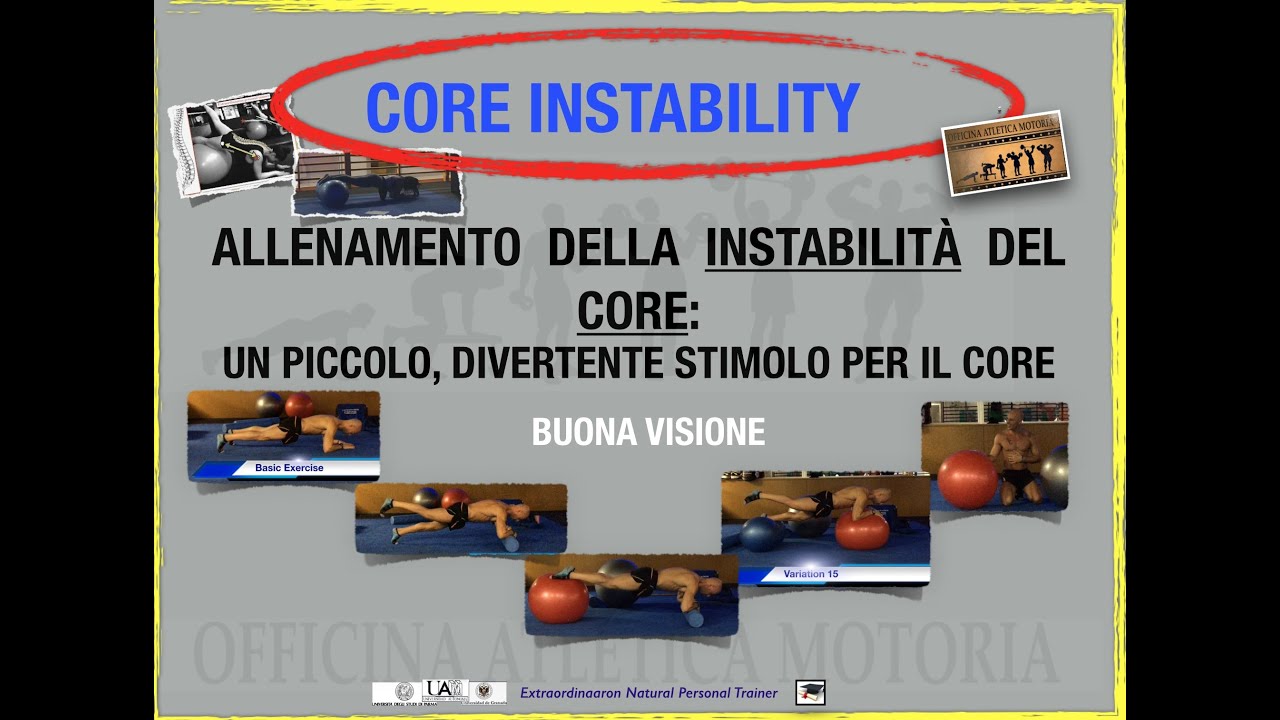 CORE INSTABILITY TRAINING:esempio di Progressione completa ...