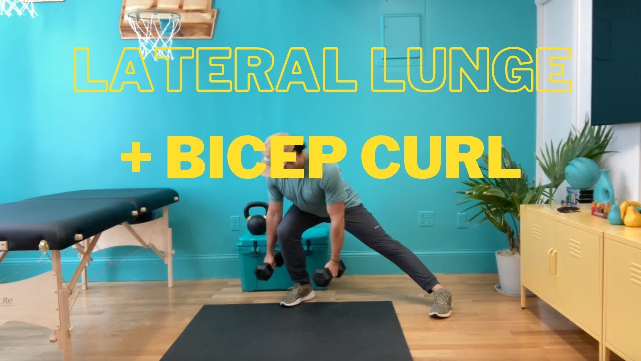 Lateral Lunge to Bicep Curl - YouTube