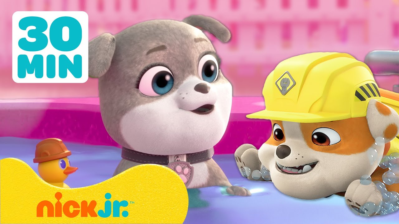 PAW Patrol | ¡Las más locas misiones acuáticas y de baño! | 30 minutos | Nick Jr. en Español ...
