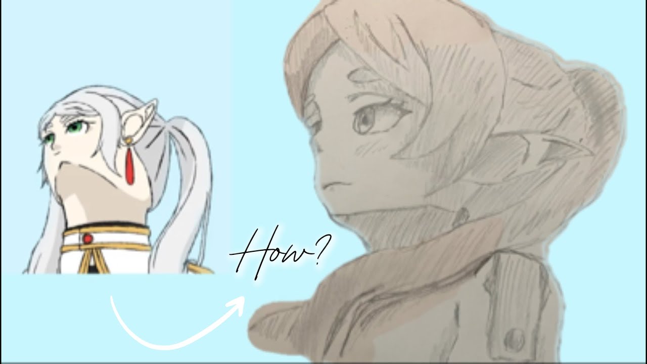 How Do You ACTUALLY Draw This Frieren Angle? (step by step tutorial ...