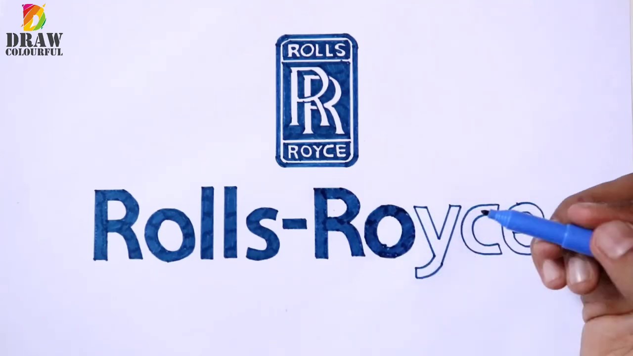 how to draw rolls royce logo | how to draw rolls royce symbol - YouTube