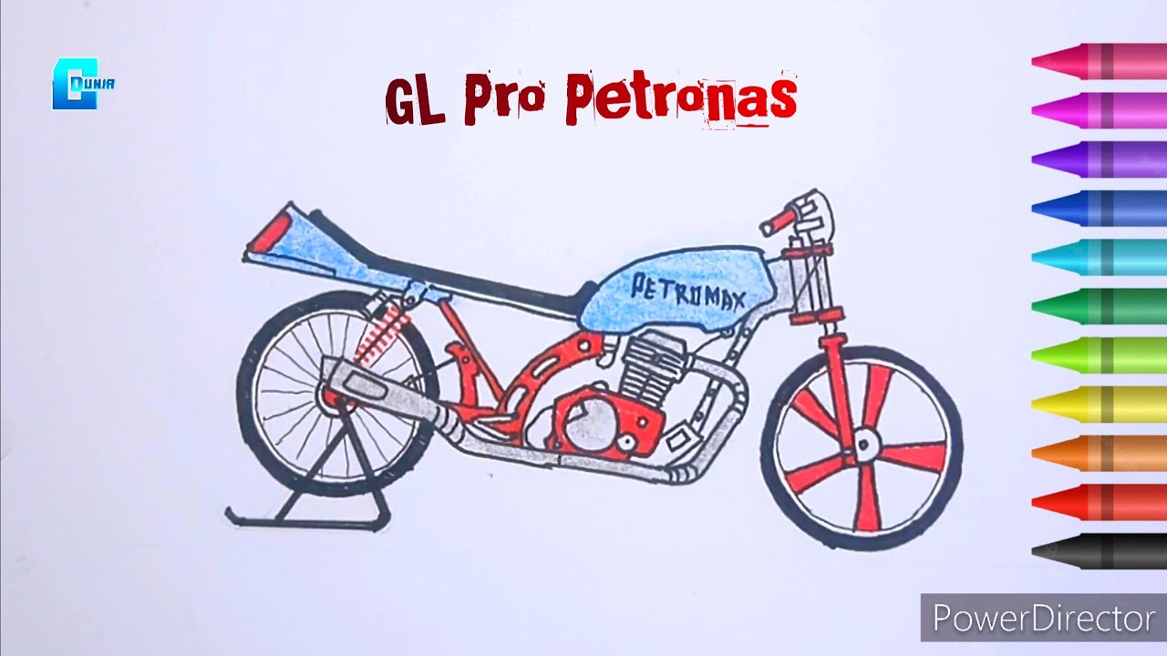 CARA MENGGAMBAR MOTOR DRAG GL PRO PETRONAS - HEREX - YouTube