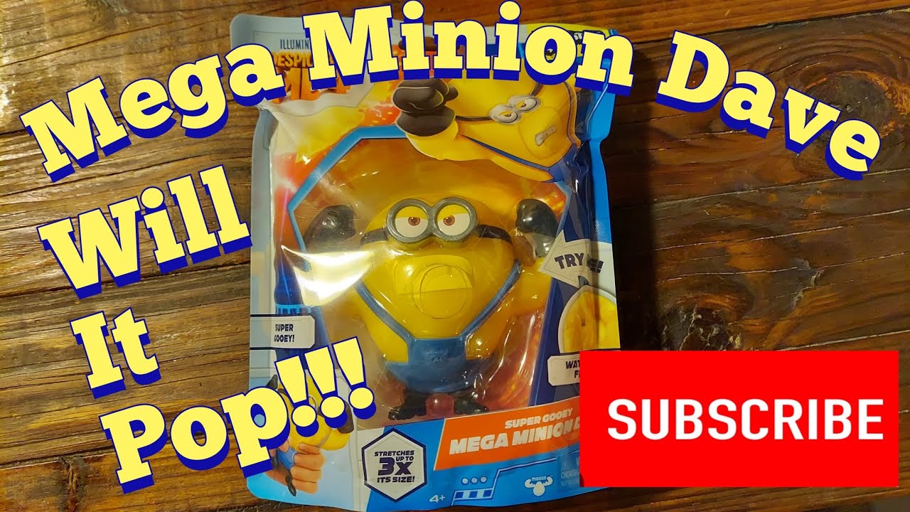 Mega Minion Dave Goo Jit Zu will it pop!!! - YouTube