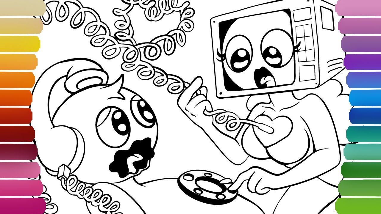 MICROWAVE X TELE LOVE HEART EDITION Coloring Pages / How to Color ...