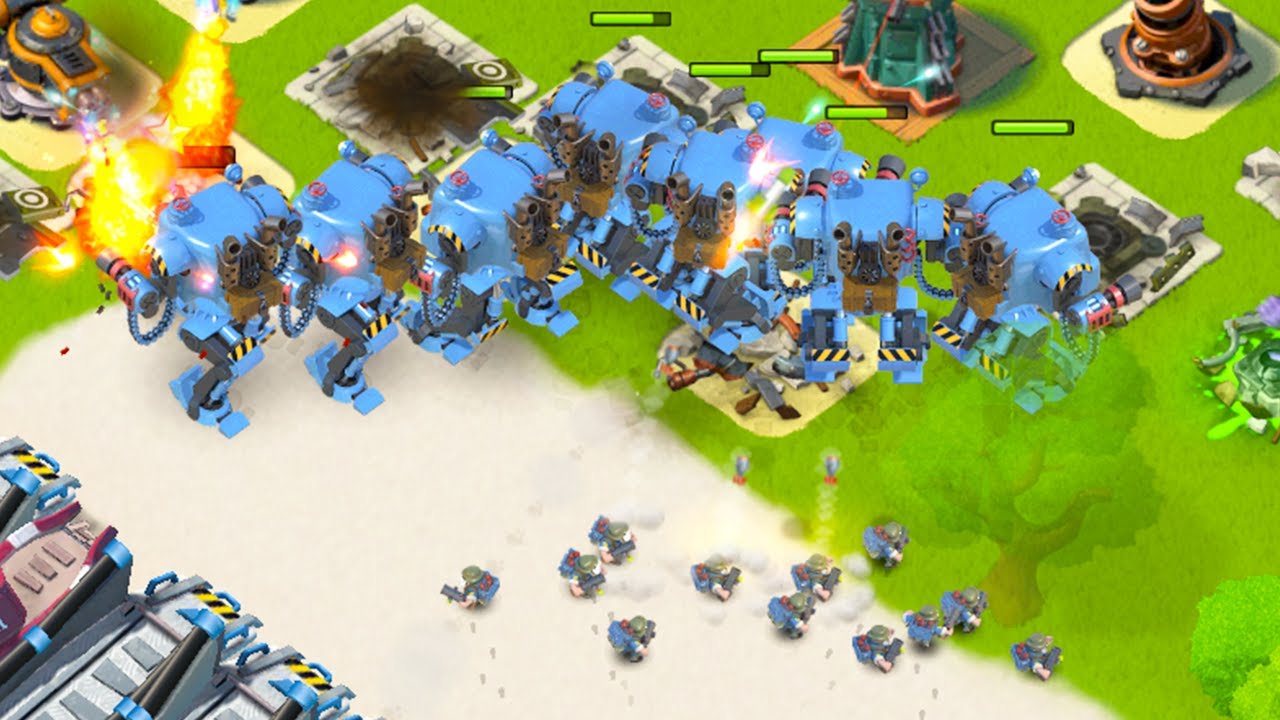 TRYING OUT MECHS AND BOMBARDIERS IN BOOM BEACH! - YouTube