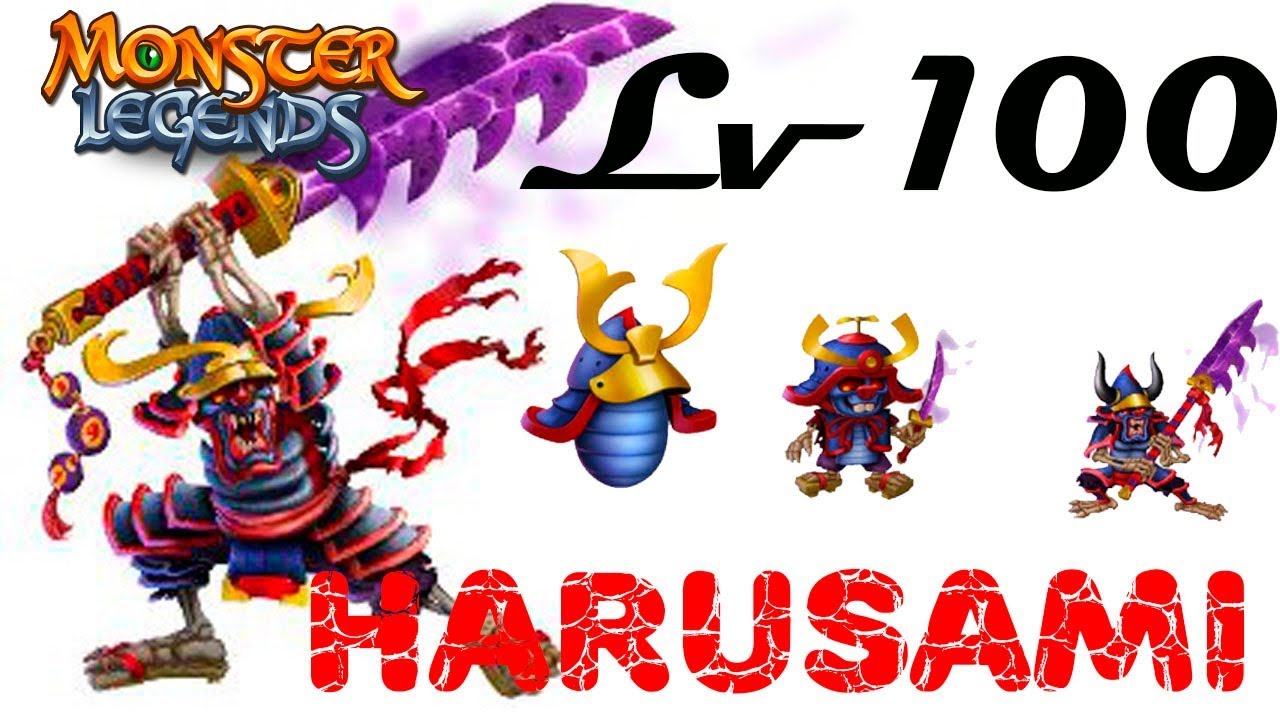 Самурай мрака Harusami Monster Legends - Монстра на прокачку - YouTube