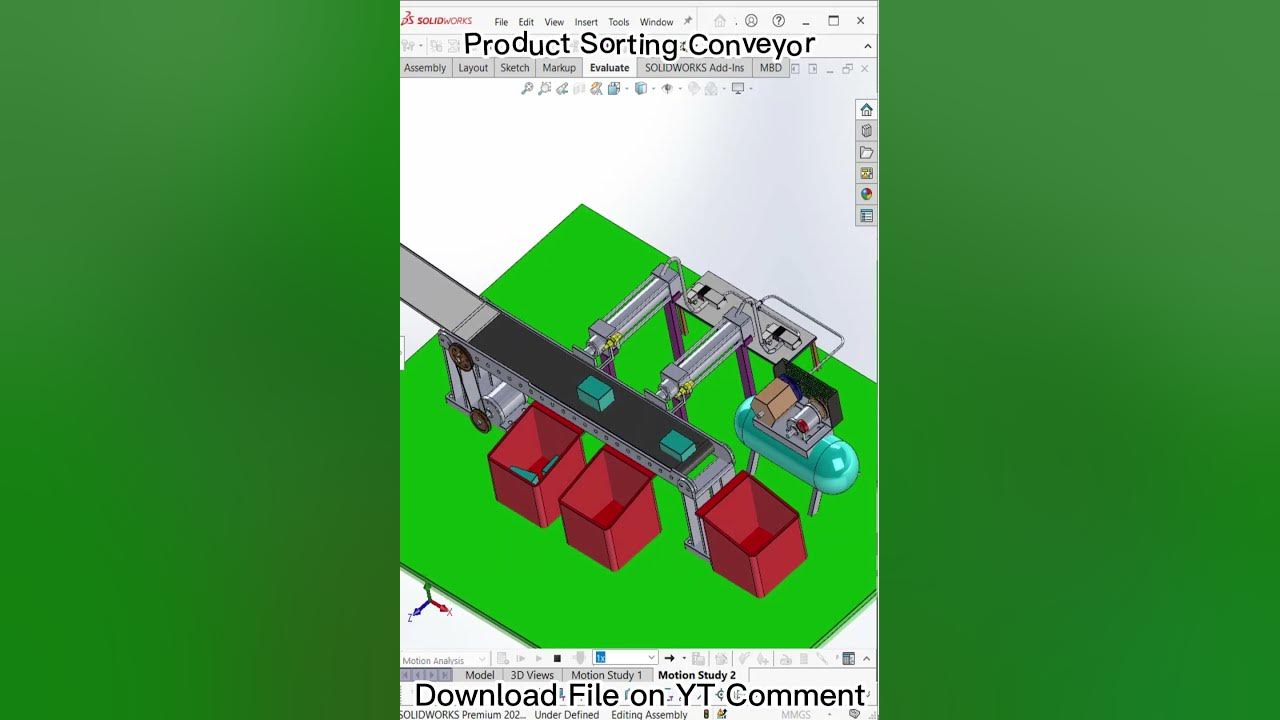 Product Sorting Conveyor Animation - Mechanical Animation - YouTube