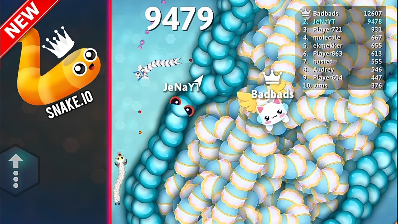SNAKE.IO 🐍 CIRCLED TOP 01 SNAKE OF THE MAP WITH 13,000 SCORE 🐍 PRO ...