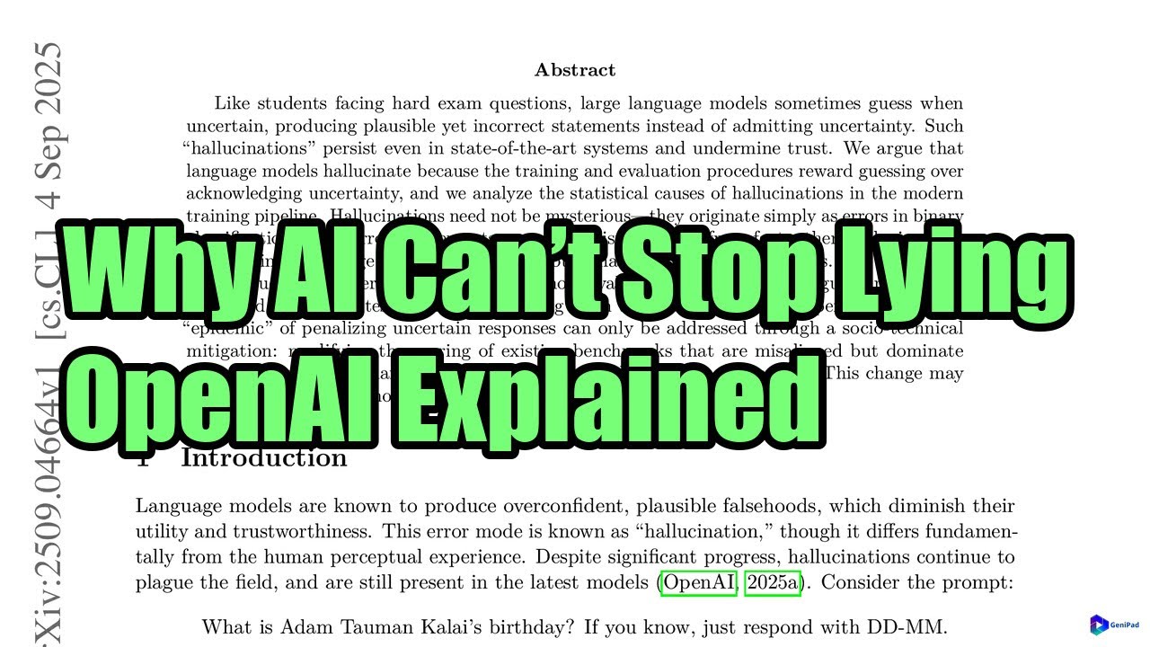 Why Language Models Hallucinate (Explained by OpenAI) - YouTube