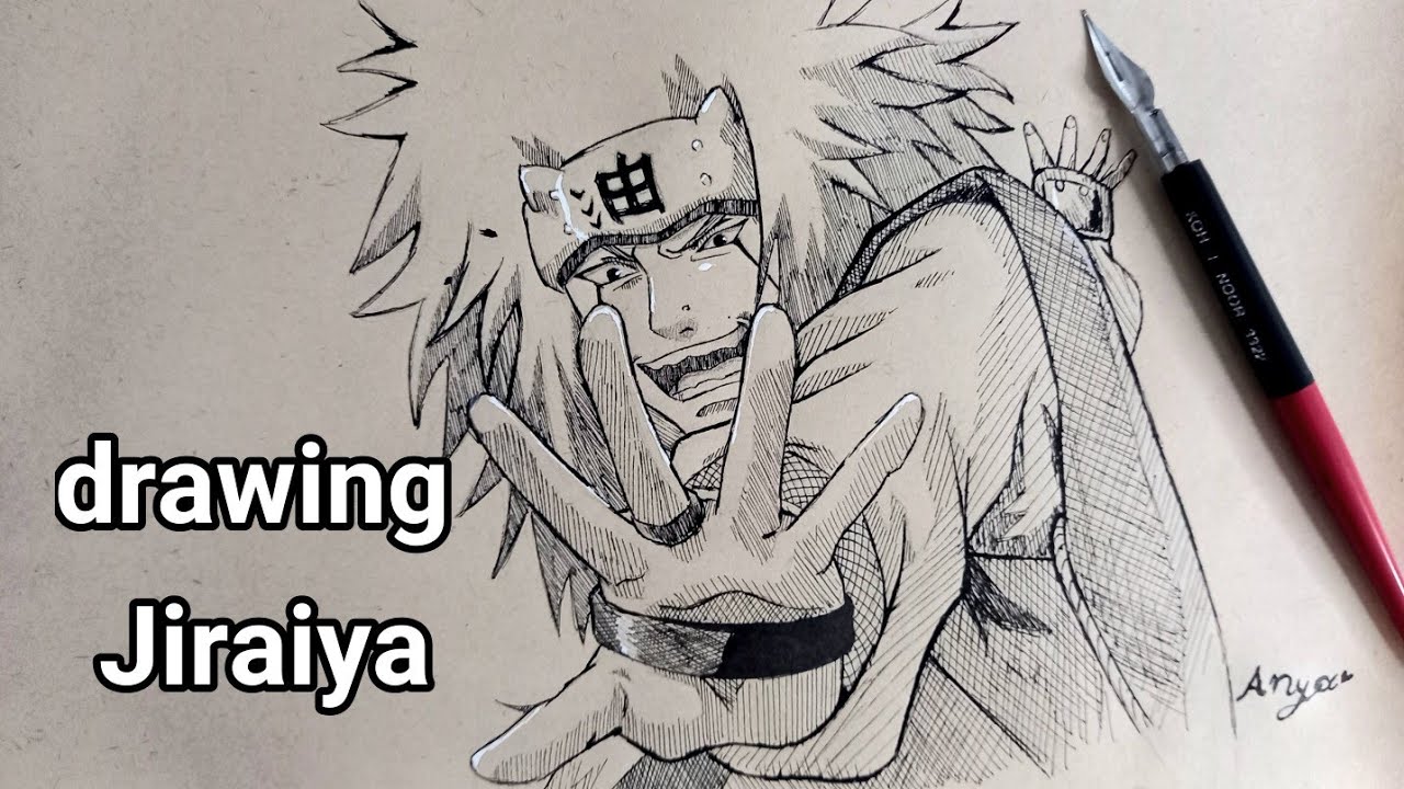 [ how to draw Jiraiya ] how to draw anime step by step// Jiraiya ...